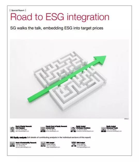 Road to ESG integration: embedding ESG into target prices - Wholesale ...